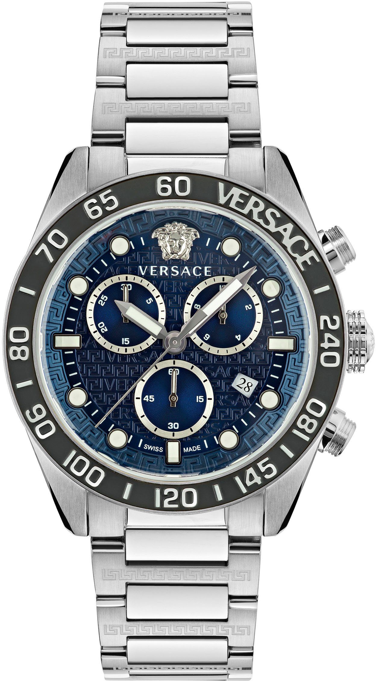 Versace Chronograph GRECA DOME CHRONO, VE6K00323, Edelstahlgehäuse ...