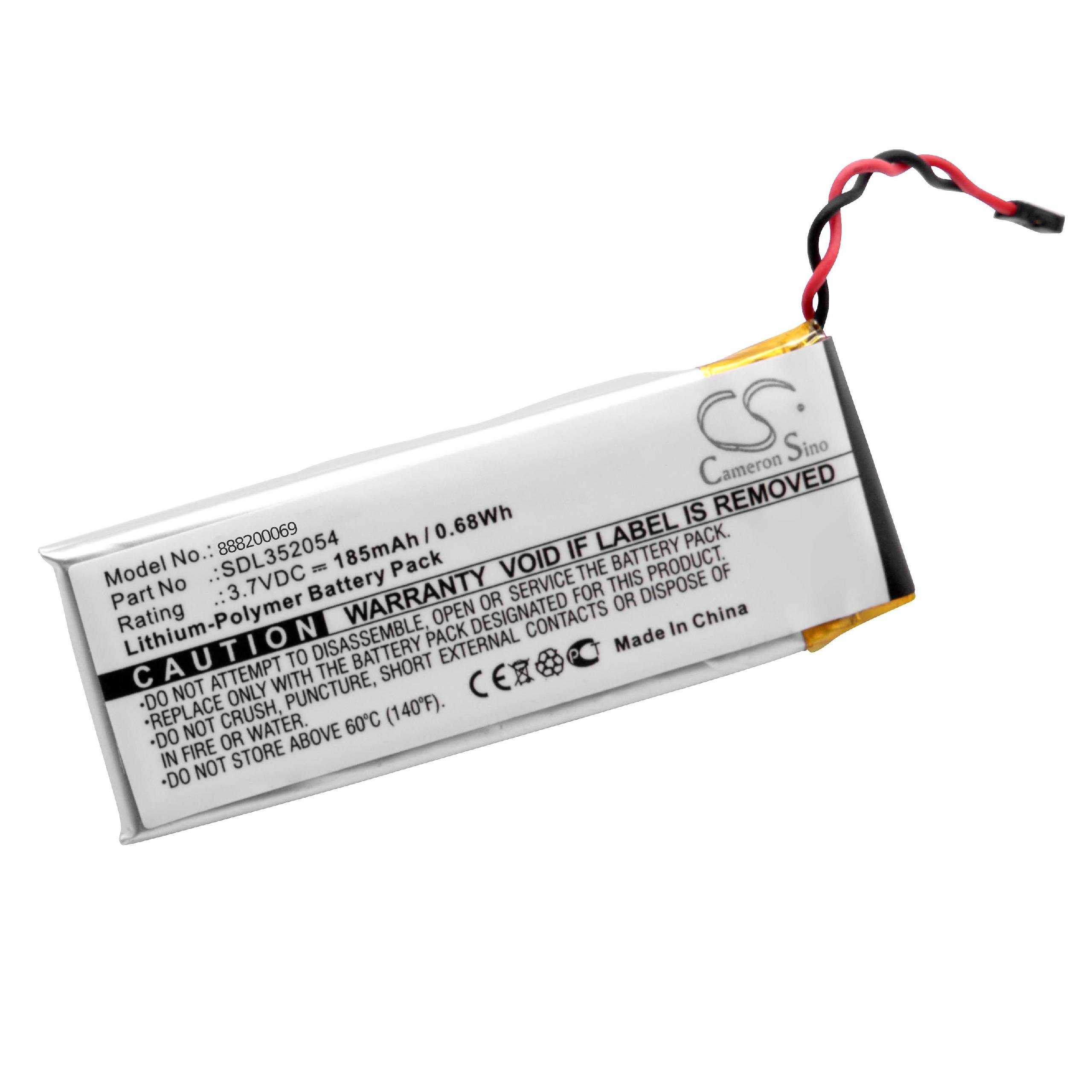 vhbw Ersatz für Flir SDL352054 für Kamera (185 mAh, 3,7 V, Li-Polymer) Kamera-Akku Li-Polymer ...