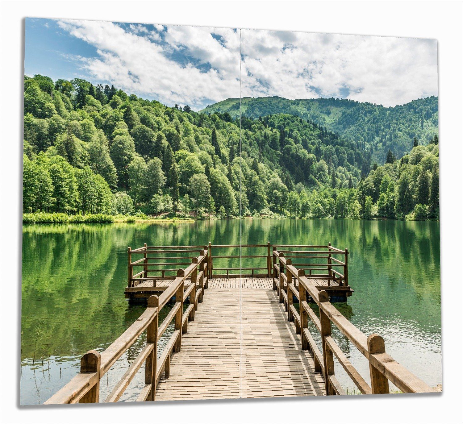 Wallario Herd Abdeckplatte Steg Am See In Den Bergen Esg