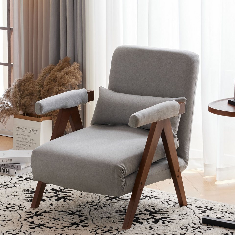 Gotagee Loungesessel Umwandelbares Schlafsofa Klappsessel Mit Kissen