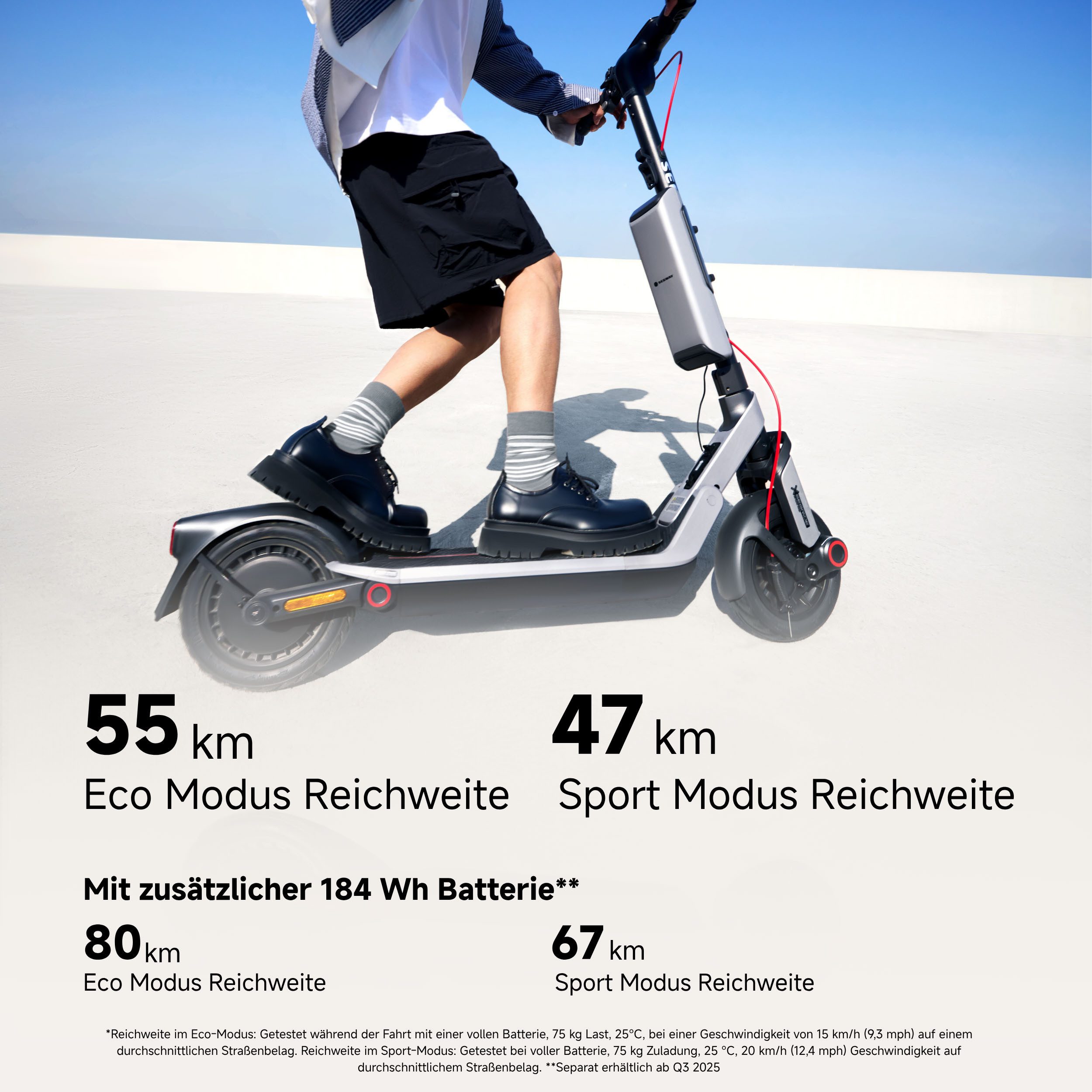 Segway E-Scooter E3 Pro D, 20 km/h, (Ninebot E-Scooter), Schlauchlose ...