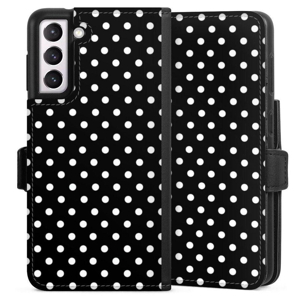 DeinDesign Handyhülle Punkte Retro Polka Dots Polka Dots - schwarz und weiß, Samsung Galaxy S21 ...