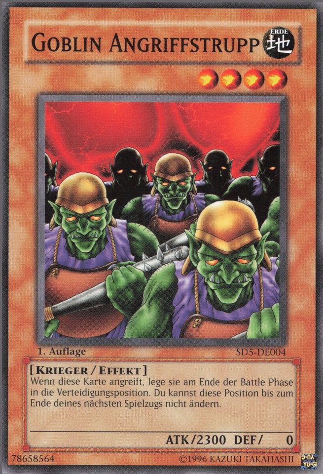 Recollectibles Sammelkarte Yugioh Karte Goblin Angriffstrupp Deutsch
