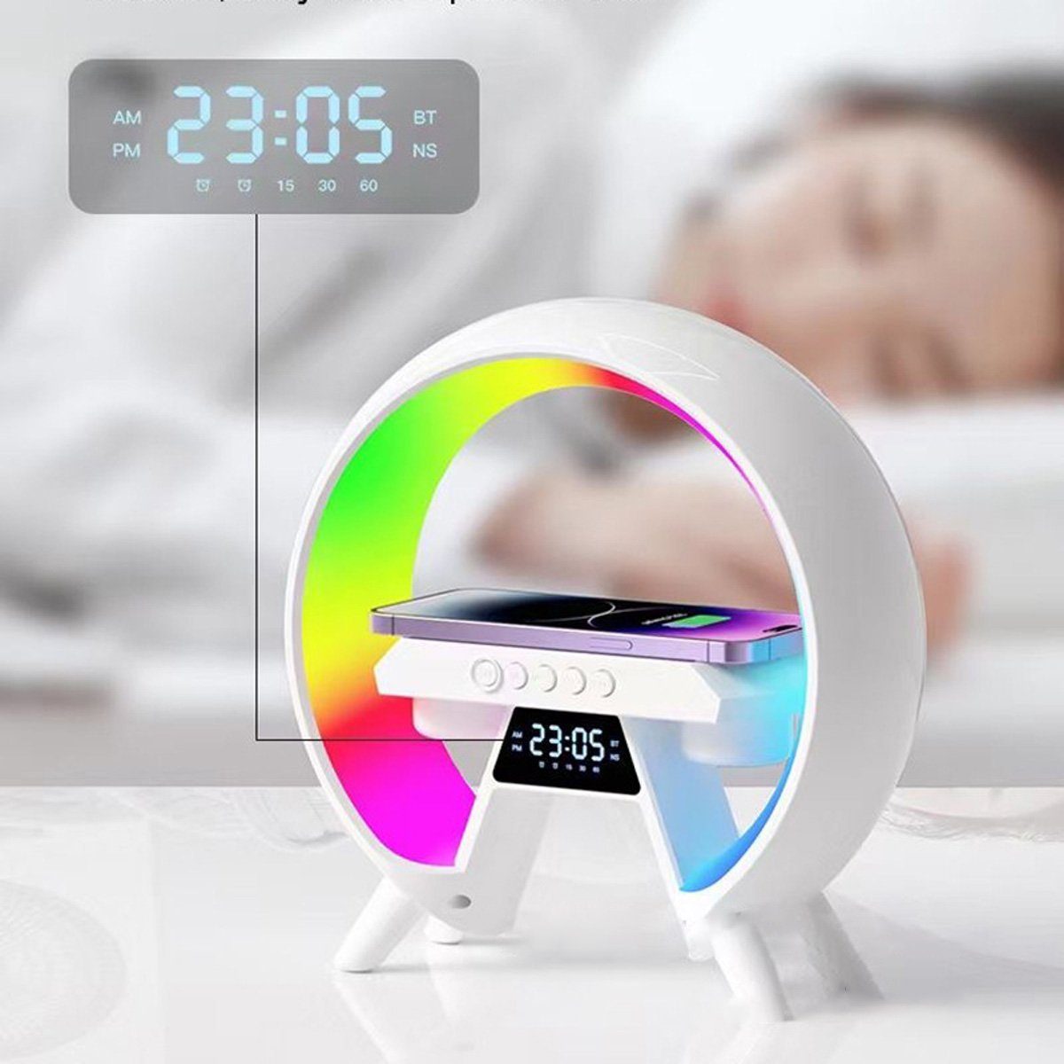 Dopwii Tragbarer Bluetooth Lautsprecher Mit Multifunktions Led Anzeige