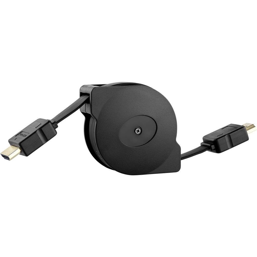 SpeaKa Professional HDMI Kabel-Roller mit Ethernet 0.9 m HDMI-Kabel