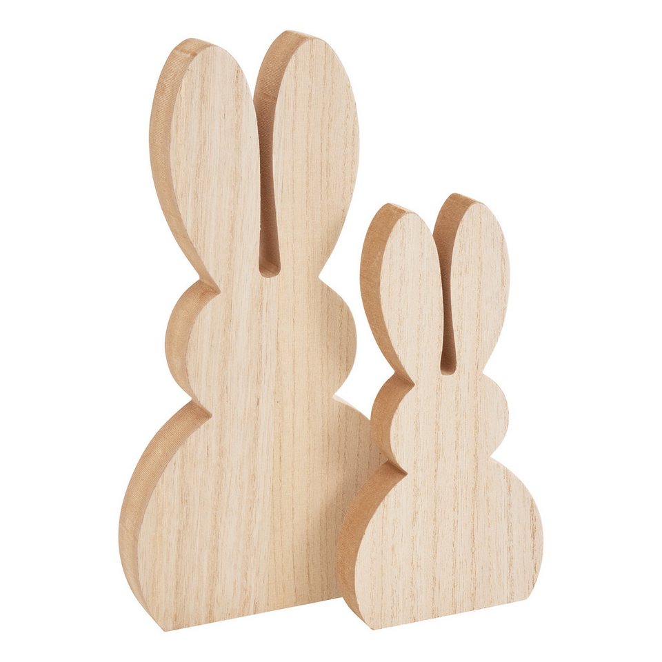 Vbs Dekoobjekt Holz Hasen 2 St 2 Er Set