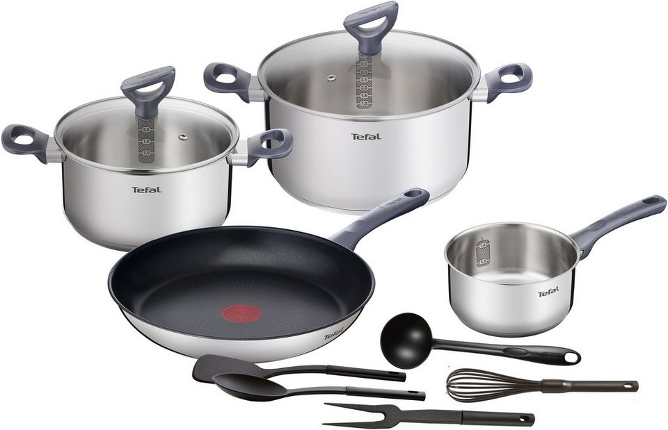Tefal Topf Set Daily Cook Edelstahl Set 11 Tlg