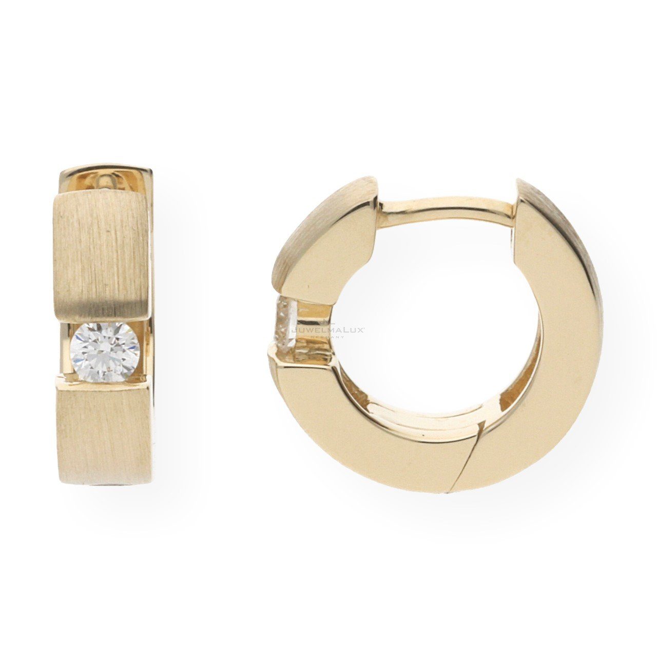 JuwelmaLux Paar Creolen JuwelmaLux Creolen 585/000 (14 Karat) Gold mit Brillanten JL10-06-0167 ...