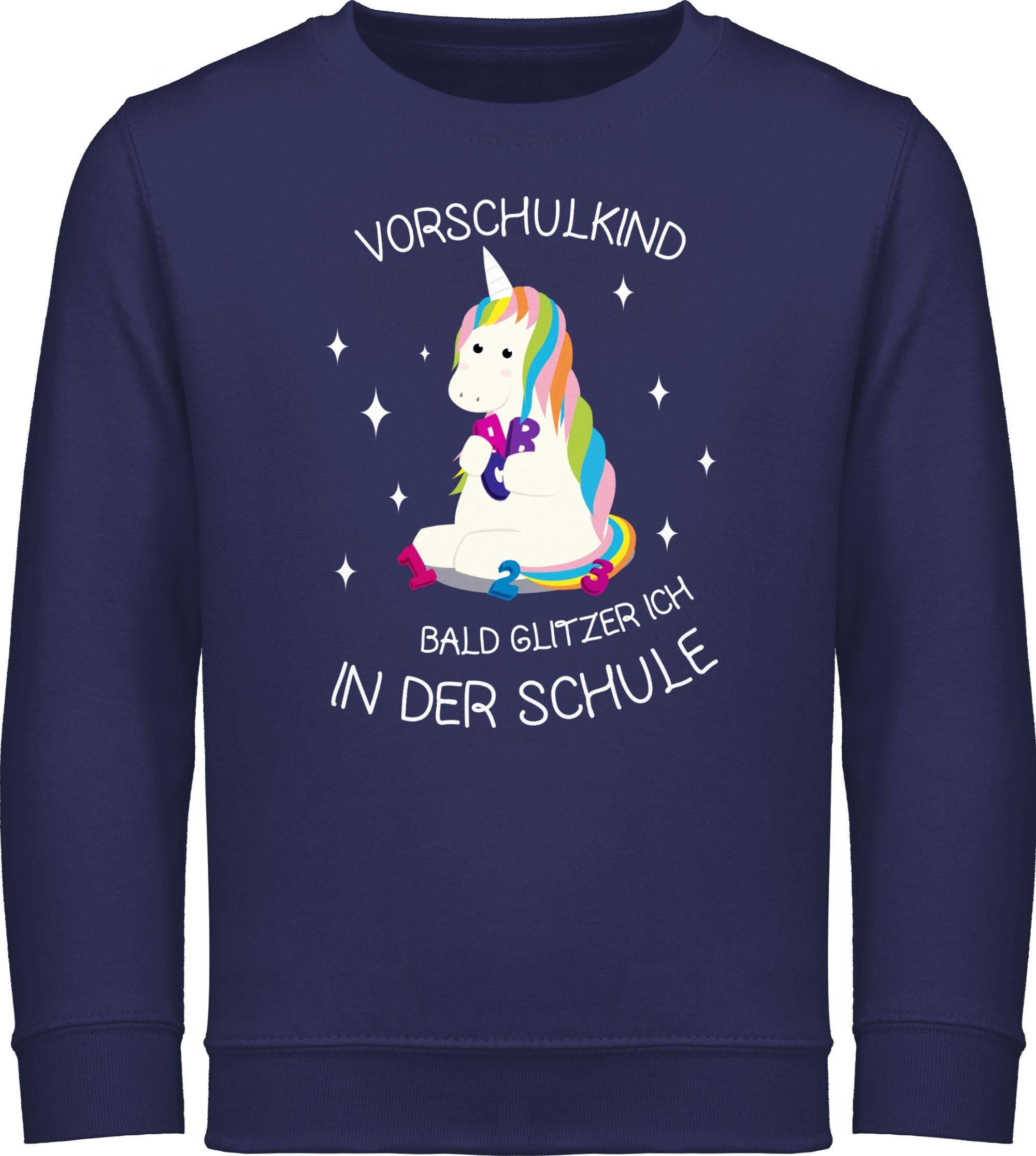Shirtracer Sweatshirt Vorschul-Kind Einhorn Einschulung Mädchen