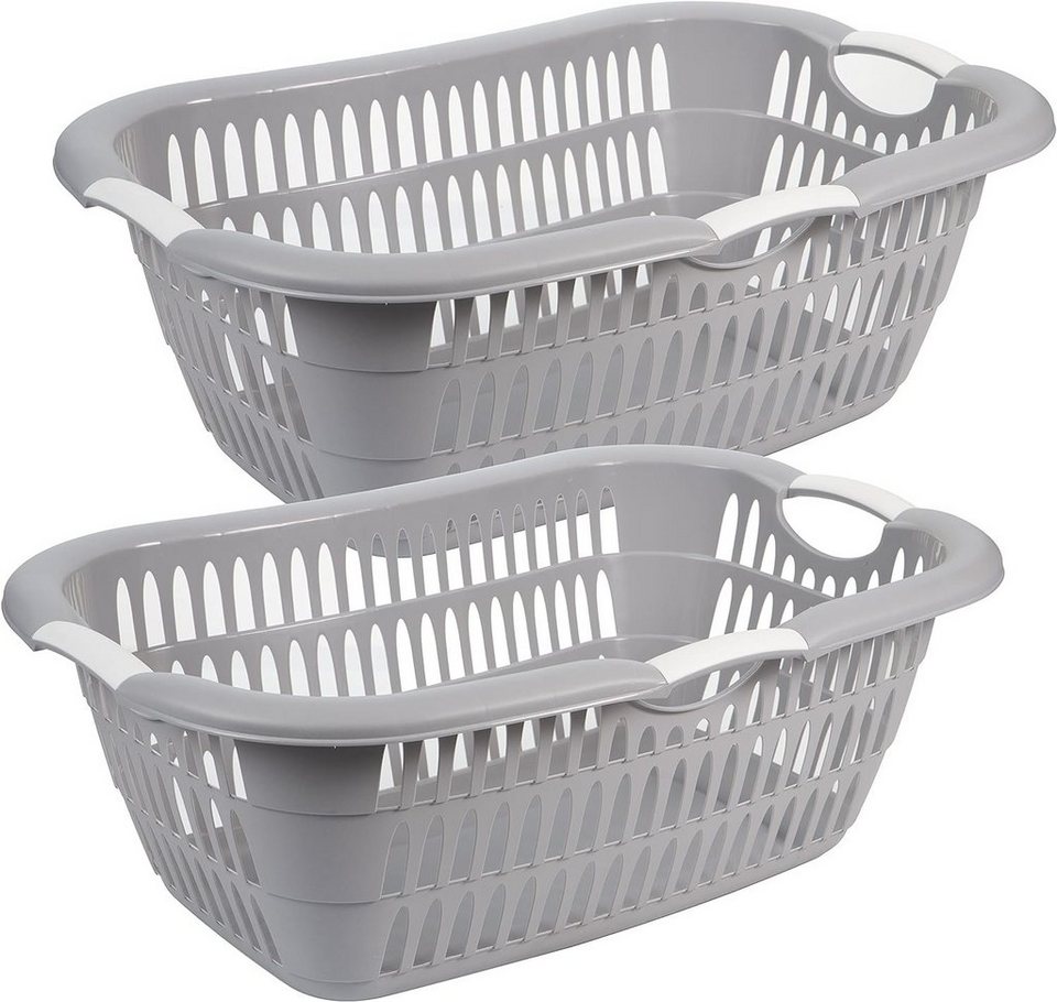 2friends Wäschekorb 2er Set Wäschekorb Plastik Xl 68 X 46 X 25 Cm 38