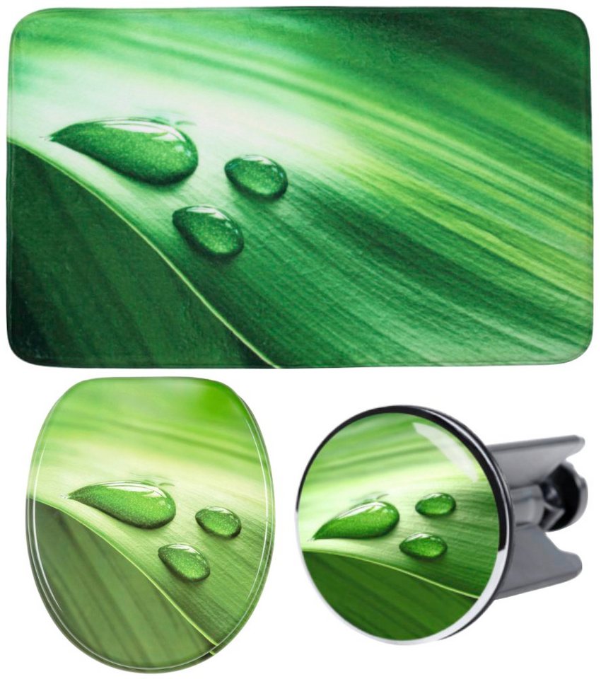 Sanilo Badaccessoire Set Green Leaf Komplett Set 3 Tlg Bestehend