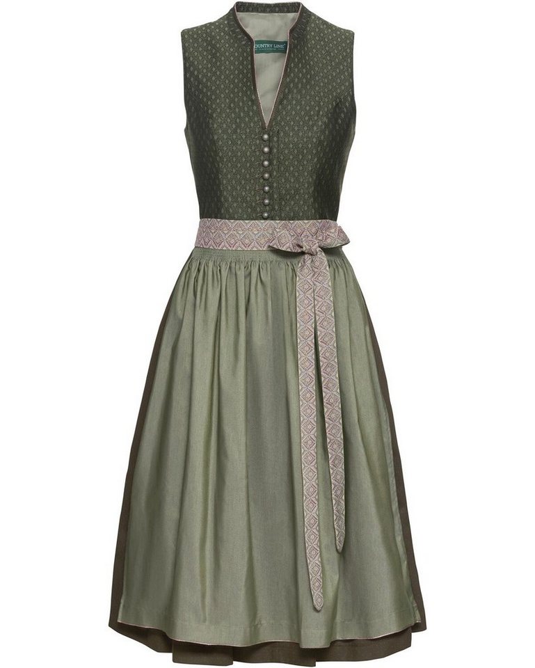Country Line Dirndl Midi Dirndl Mit V Ausschnitt