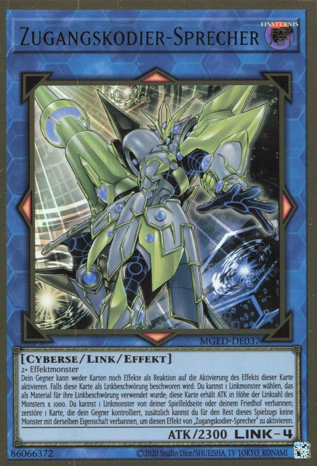 Recollectibles Sammelkarte Yugioh Zugangskodier Sprecher Yu Gi Oh