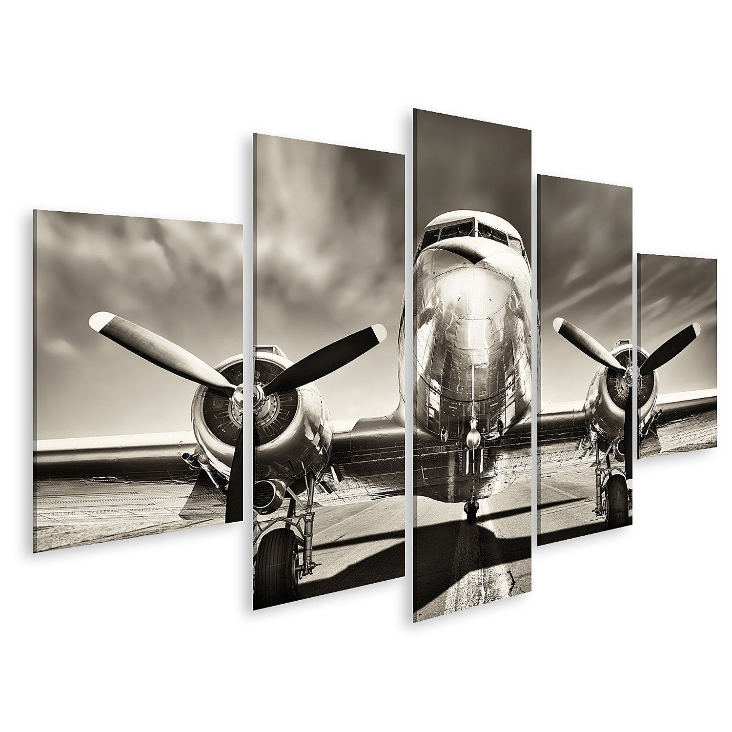 Islandburner Leinwandbild Bild Auf Leinwand Retro Propeller Flugzeug