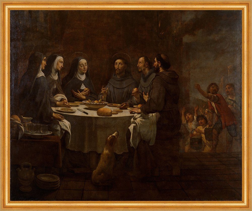 Kunstdruck Saint Francis and Saint Clare at Supper Antoni Viladomat Heilige B A2, (1 St)
