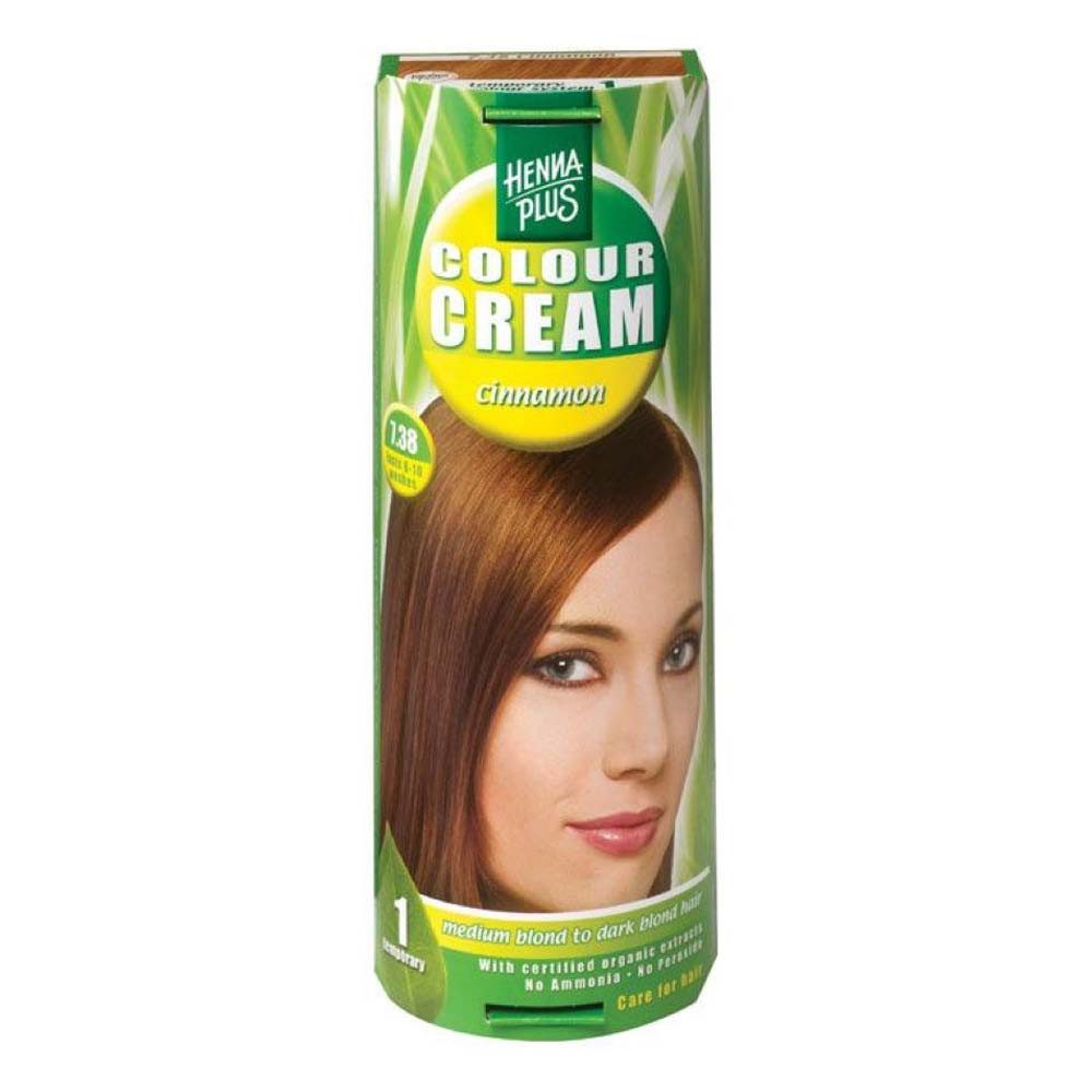Henna Plus Haarfarbe Colour Cream - 7.38 Cinnamon 60ml, Haartönung, Tönung
