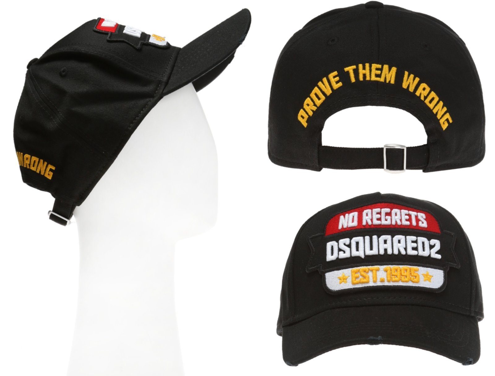 Dsquared2 Baseball Cap Dsquared2-Cap-Noregrets-Black