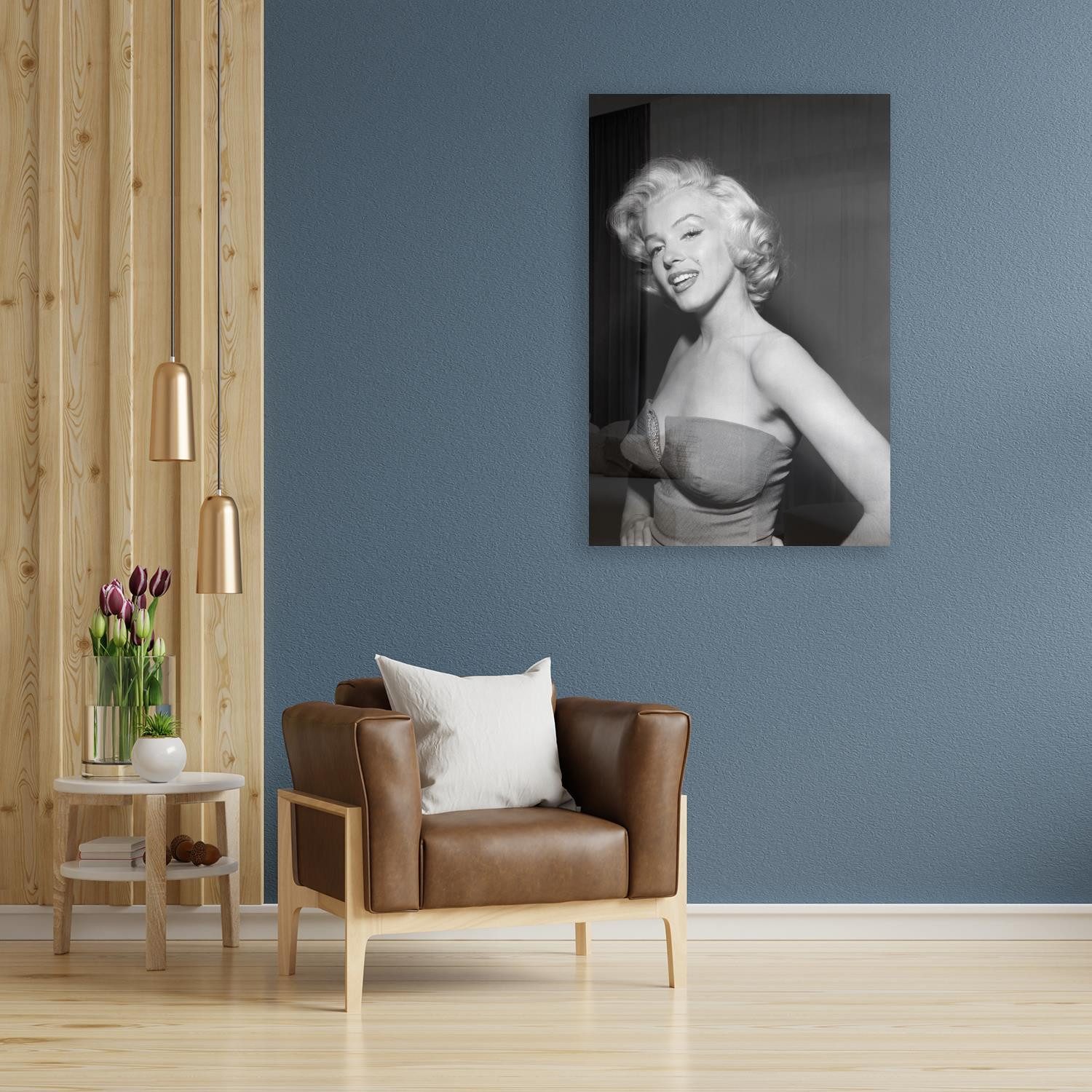 Queence Acrylglasbild Marilyn Monroe Frau Schwarz Weiß Stars Fine