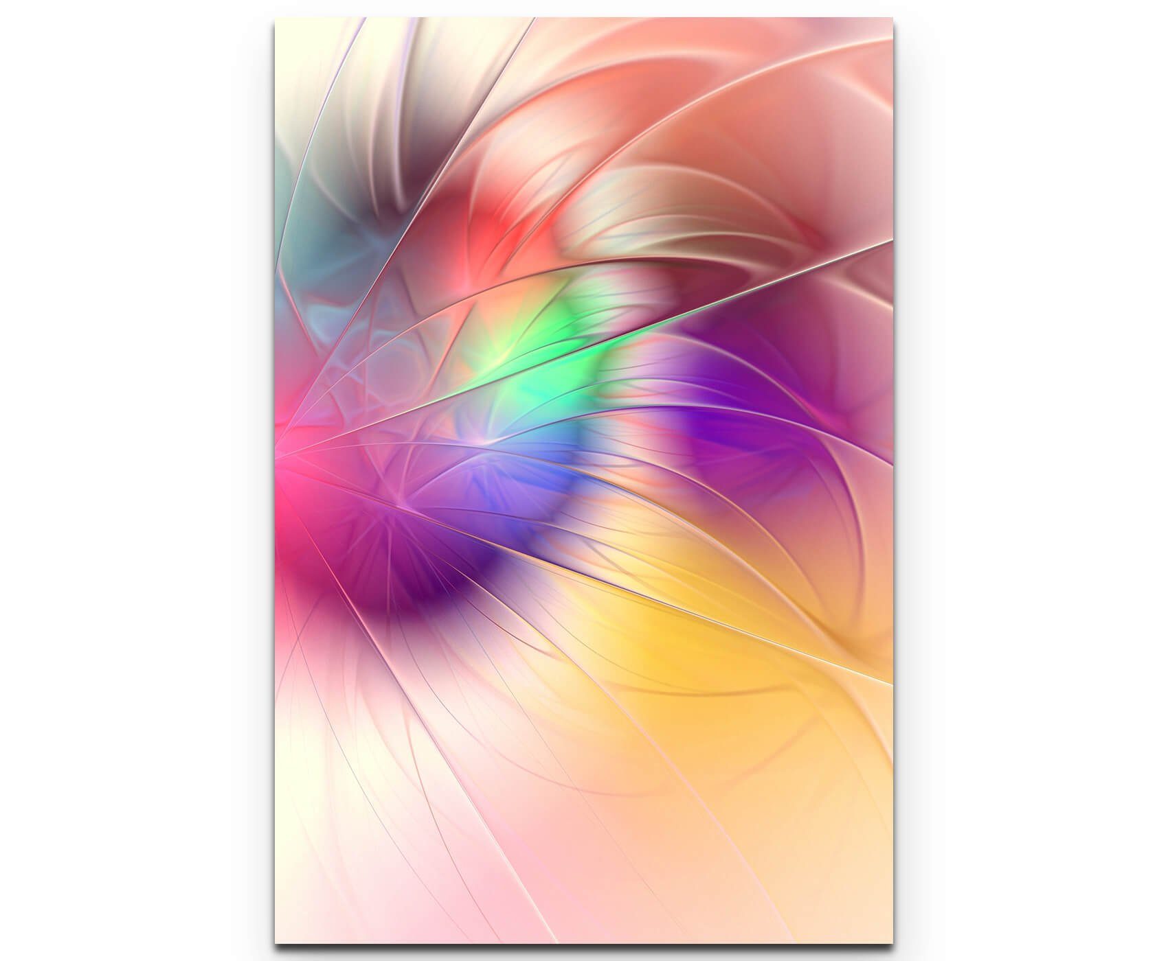 Sinus Art Leinwandbild Kreatives Design Regenbogenfarben Frühlingsthema