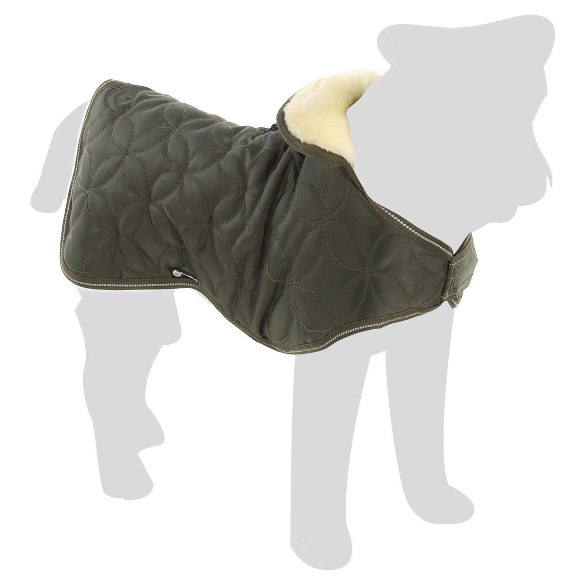 Flamingo Hundemantel Wintermantel Ushi khaki