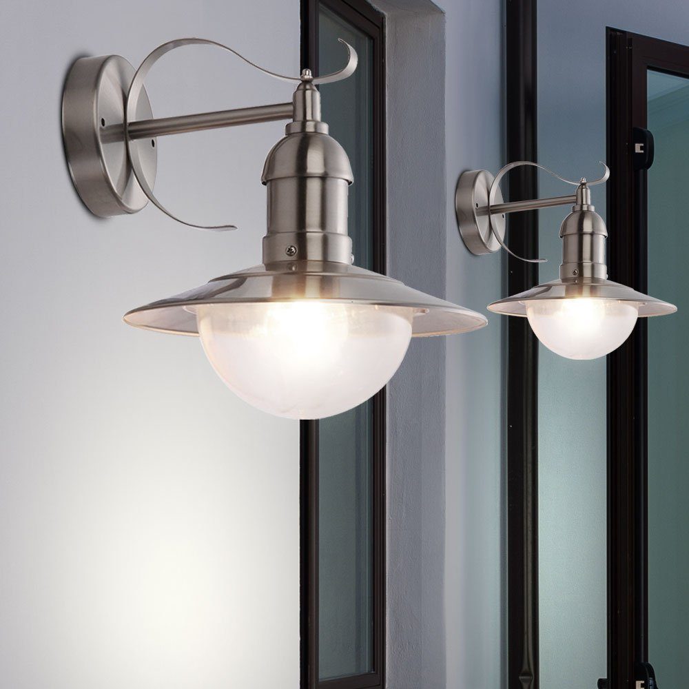 Etc Shop Außen Wandleuchte 2er Set Wand Laternen Außen Leuchten