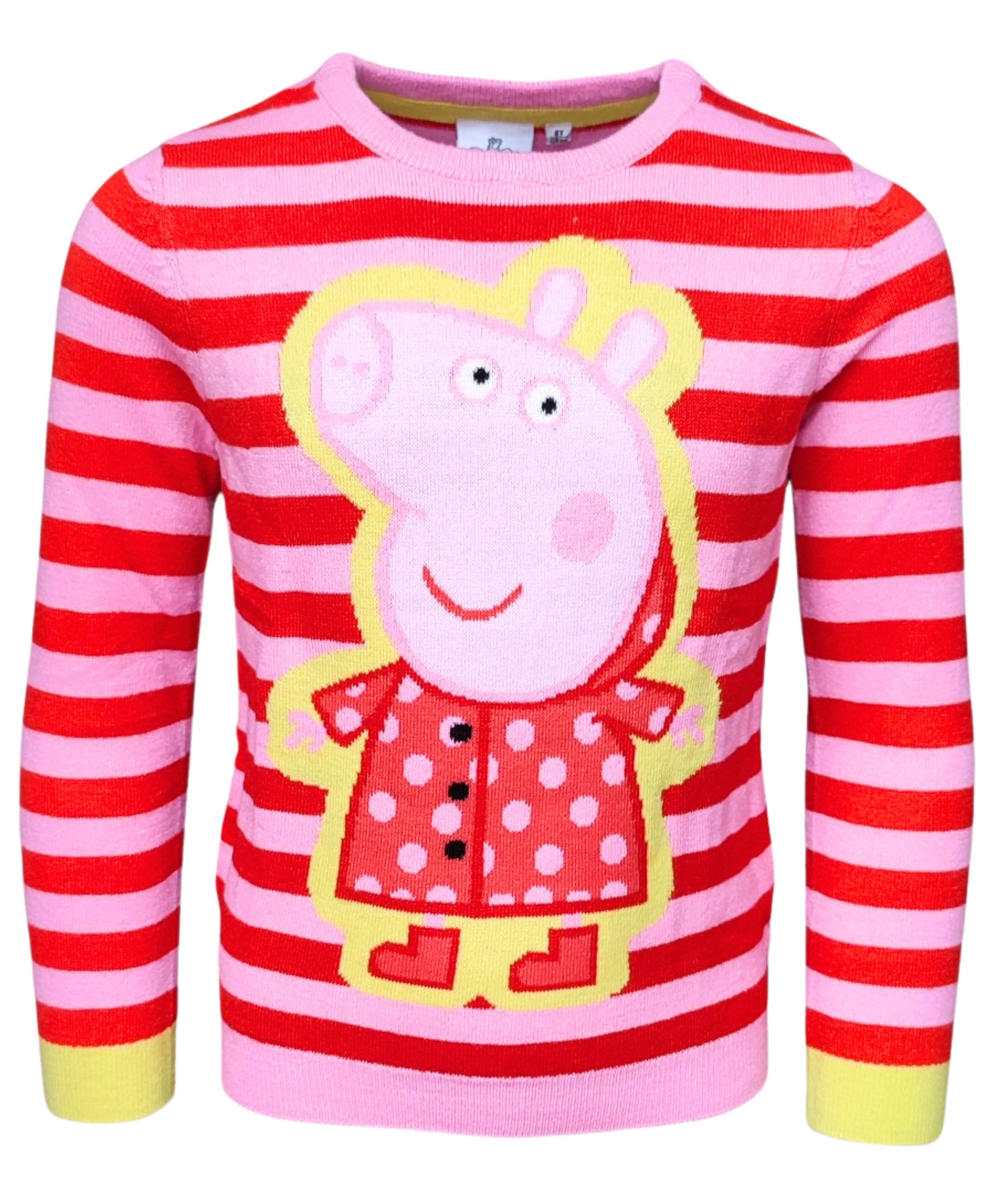 Peppa Pig Strickpullover Peppa Wutz Mädchen Pulli Größe 98-128 cm ...