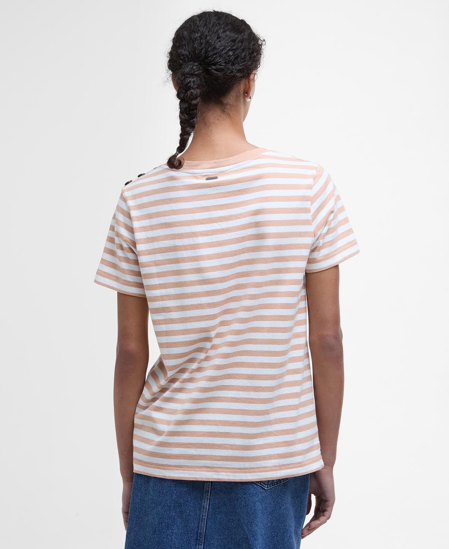 Barbour T-Shirt BARBOUR T-Shirt Ferryside Striped Toast