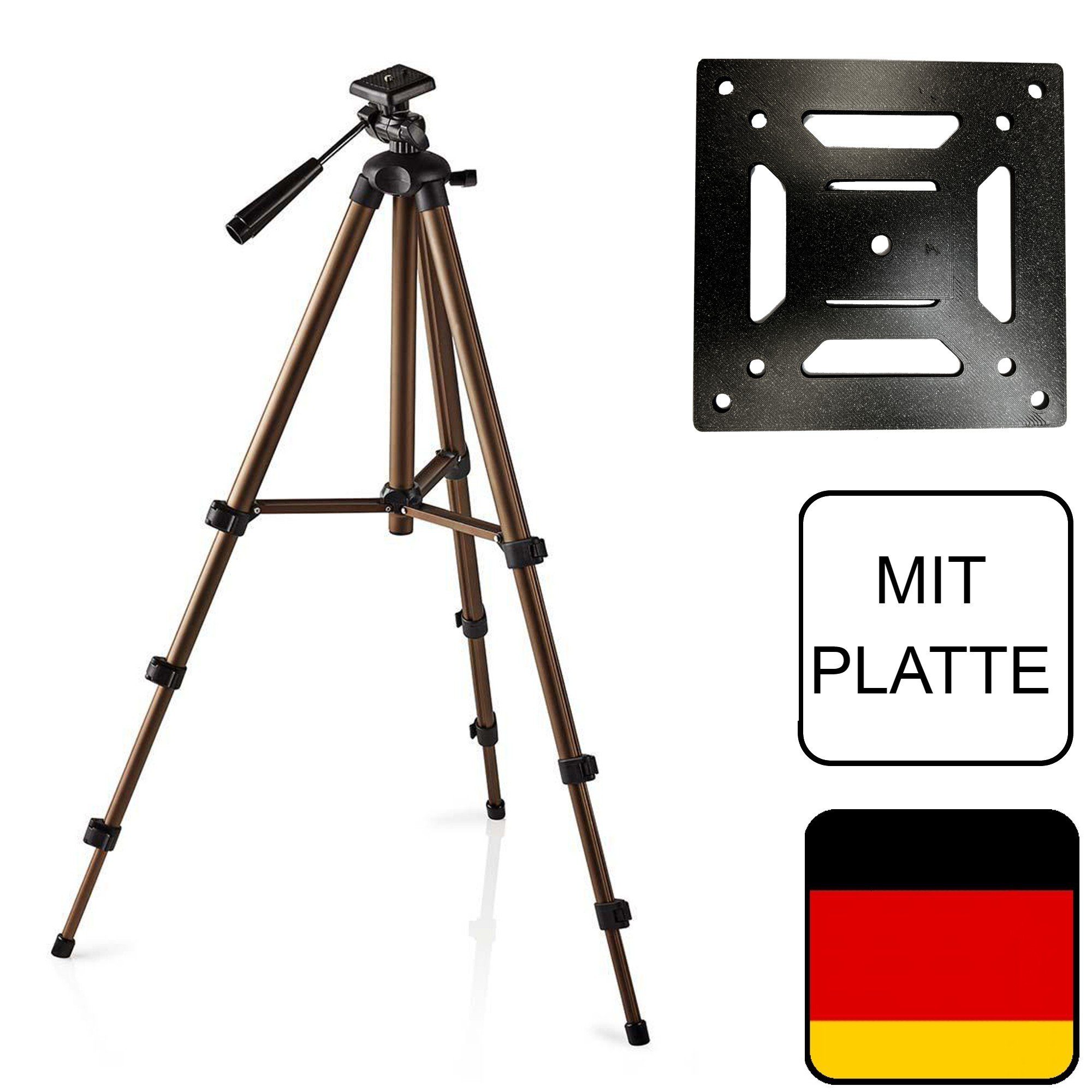 TronicXL 134cm Stativ + Platte für Lautsprecher Beamer Flutlicht Boxen Tripod Beamer-Wandhalterung