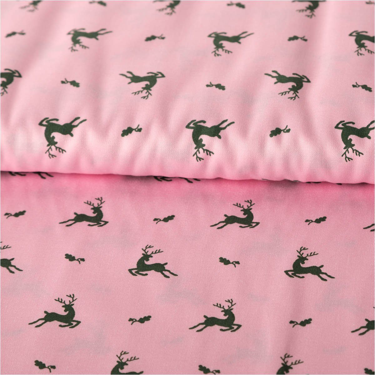 SchÖner Leben Stoff Baumwollstoff Trachtenstoffe Satin Touch Hirsch