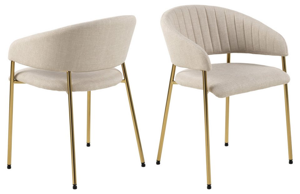 Freiraum Armlehnstuhl Ann 2er Set 2er Set In Beige Gold 545x77
