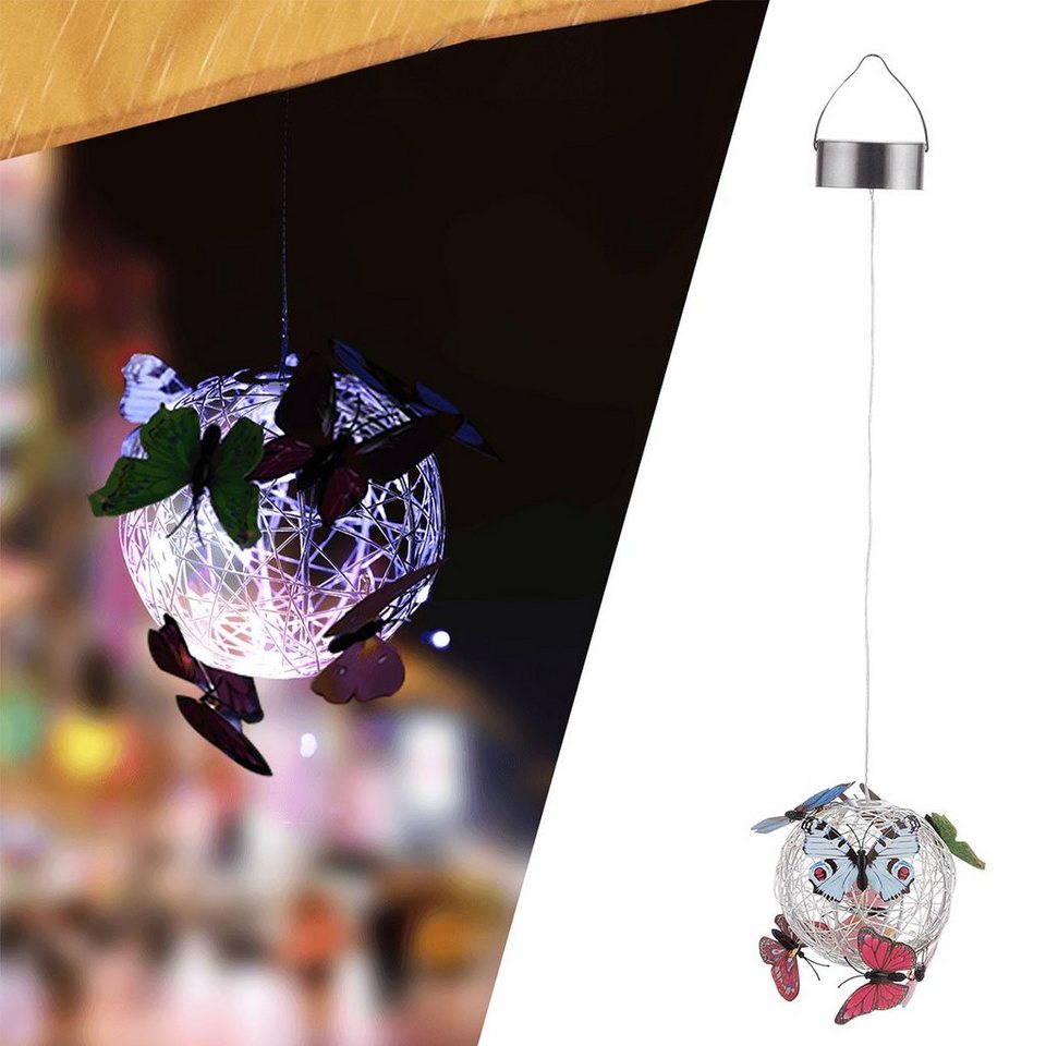 Oyajia Led Solarleuchte Led Solarleuchte Mit Schmetterling Metall