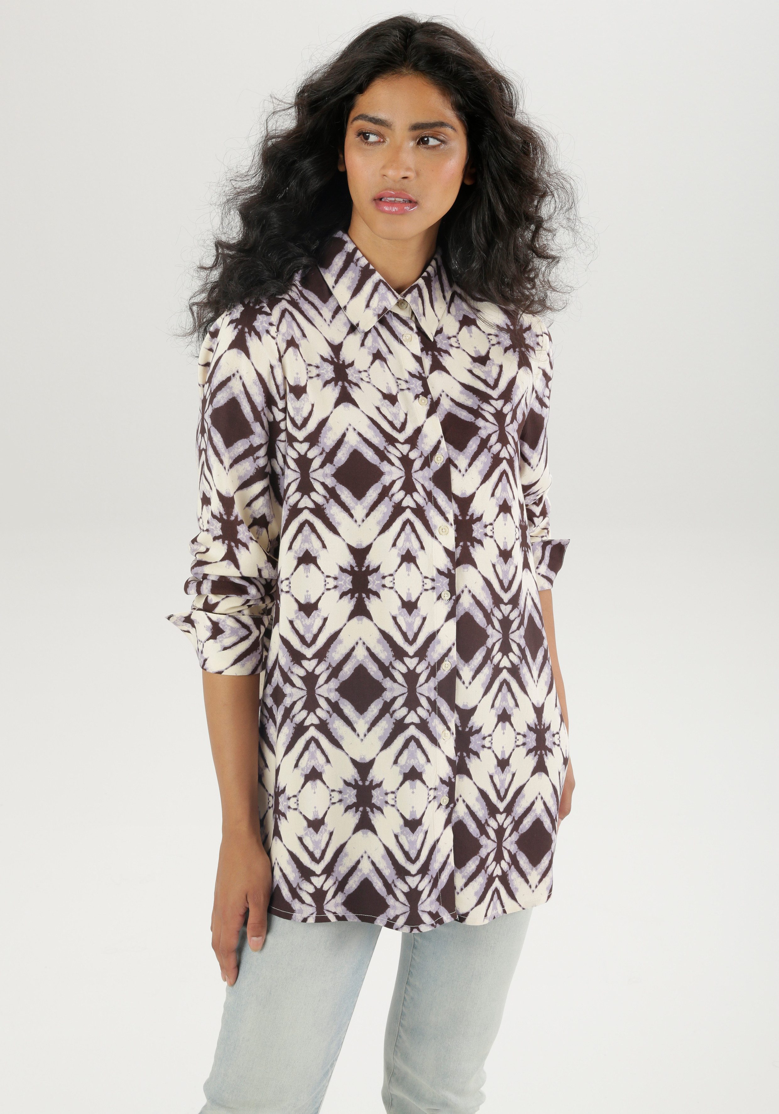 Aniston SELECTED Hemdbluse in Batik-Optik - NEUE KOLLEKTION