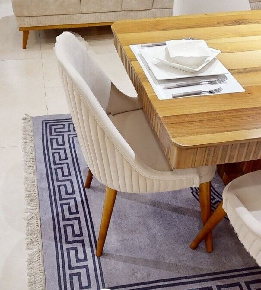 Jvmoebel Stuhl Weißer Esszimmer 1 Er Stuhl Designer Küchenstuhl Moderne