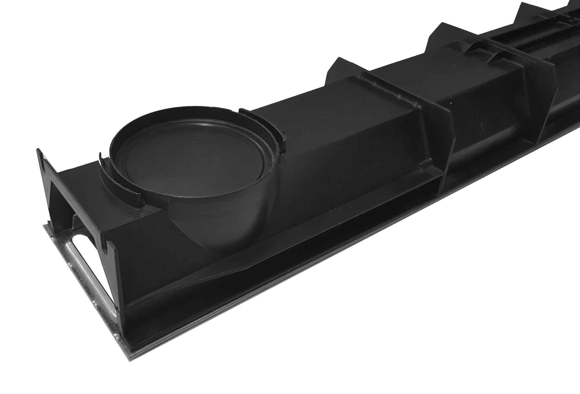 Xanie Regenrinne 2x1m ACO Selfplast Entwässerungsrinne Stegrost Stahl ...