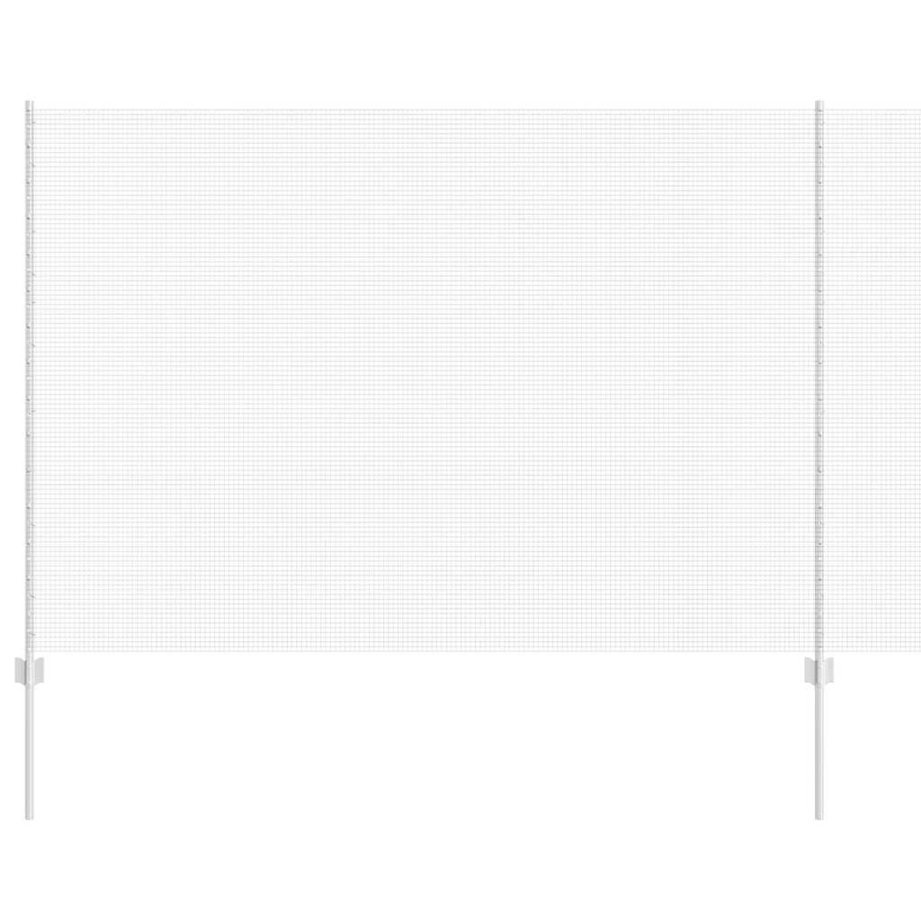 vidaXL Gartenzaun Schweißdrahtzaun mit Pfosten 25 x 1,6 m (B x H), (1 ...