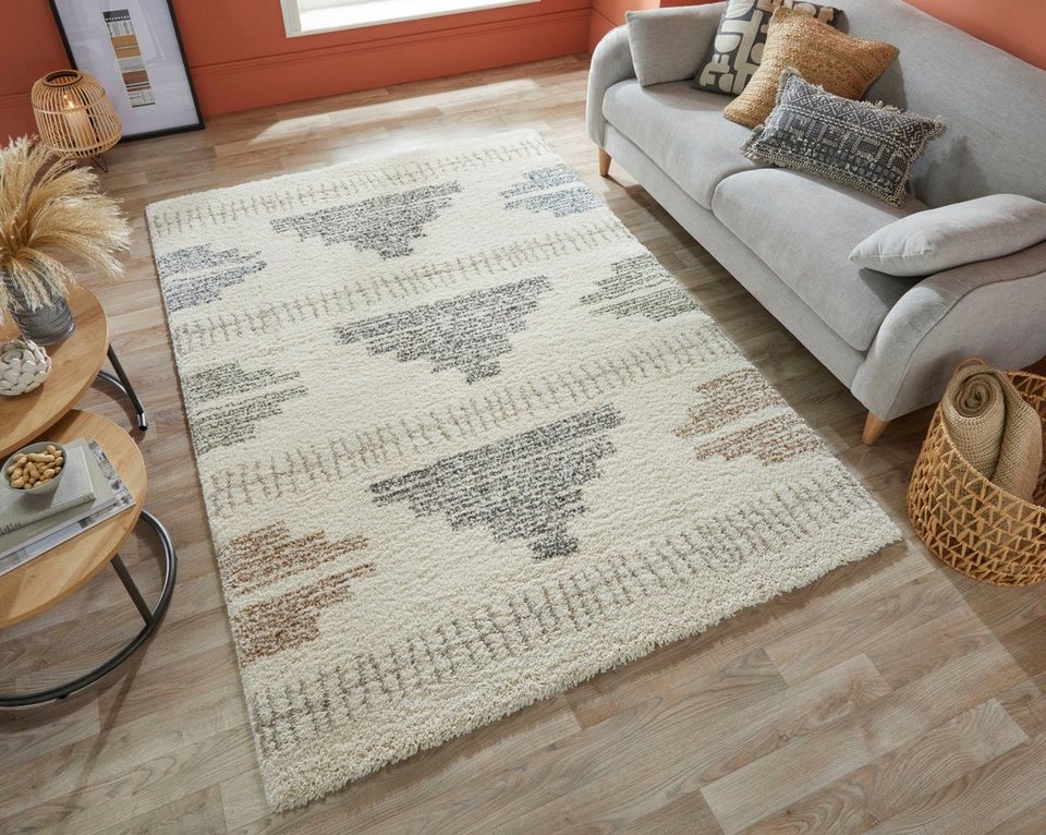 Flair Rugs Hochflor Teppich Zane Rechteckig Höhe 30 Mm Langflor Teppich