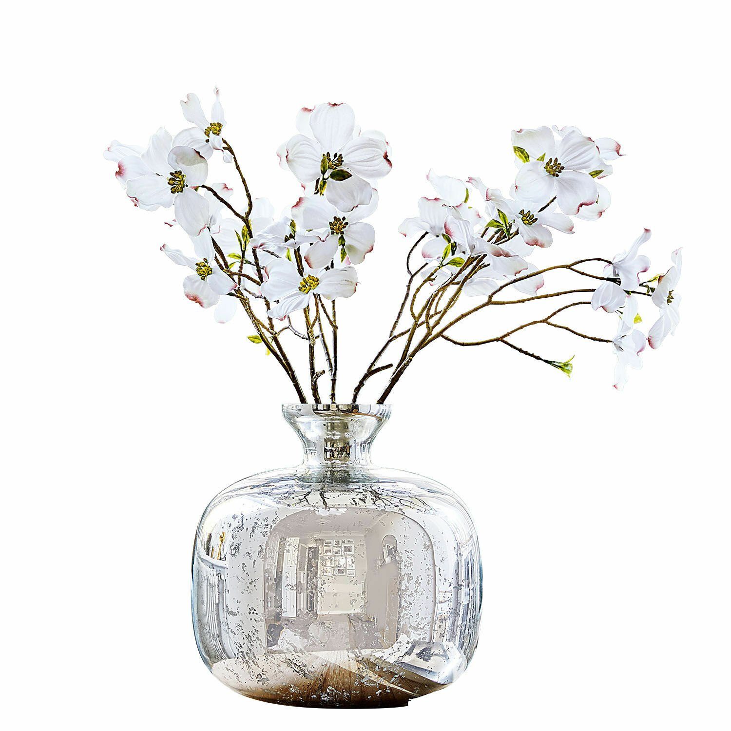 Kunstblume Dekoblume 3er Set Chase Weißbraun Mirabeau Höhe 710 Cm