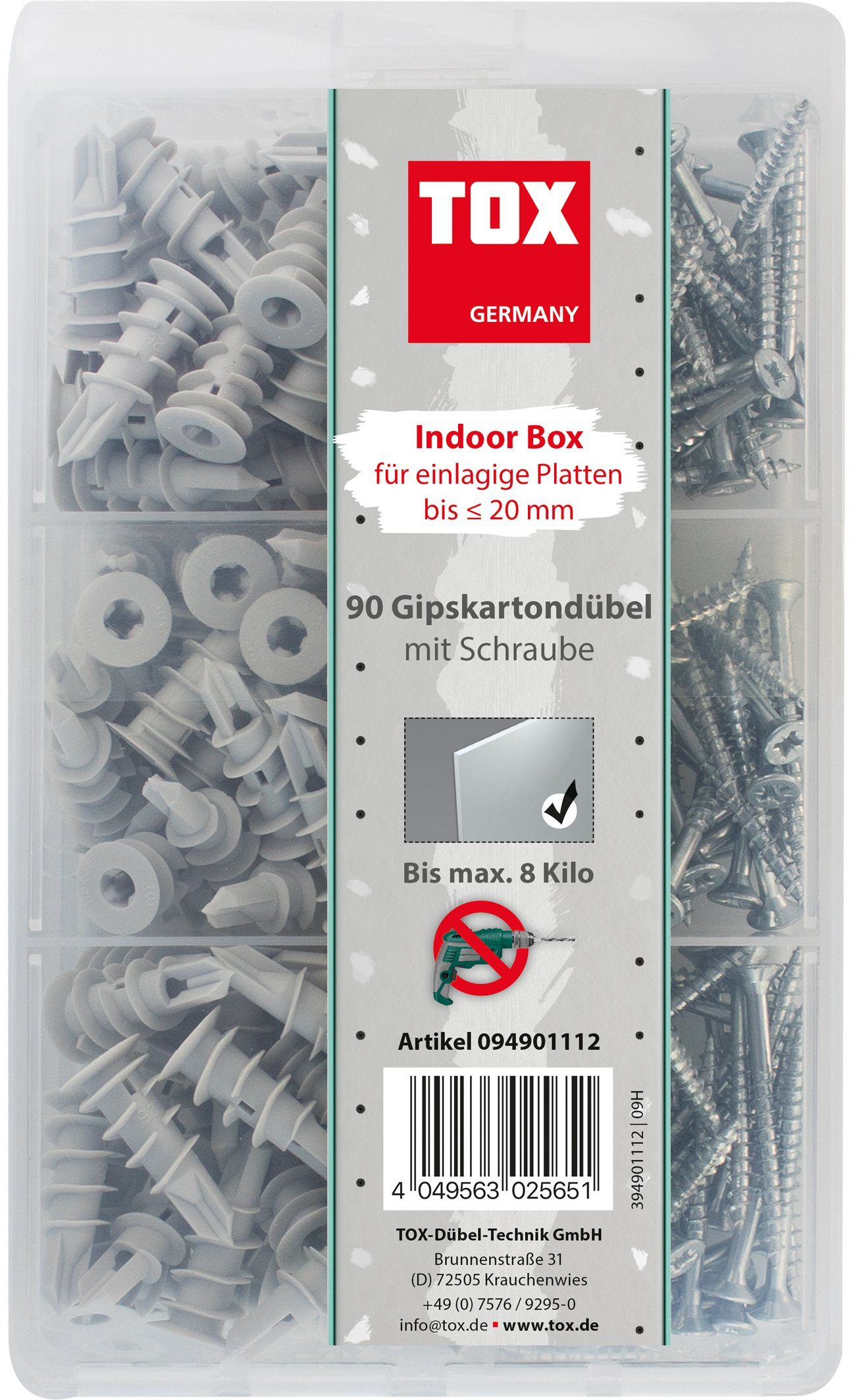 TOX-DÜBEL-TECHNIK Gipskartondübel, - Kein Aufplatzen der Oberfläche ...