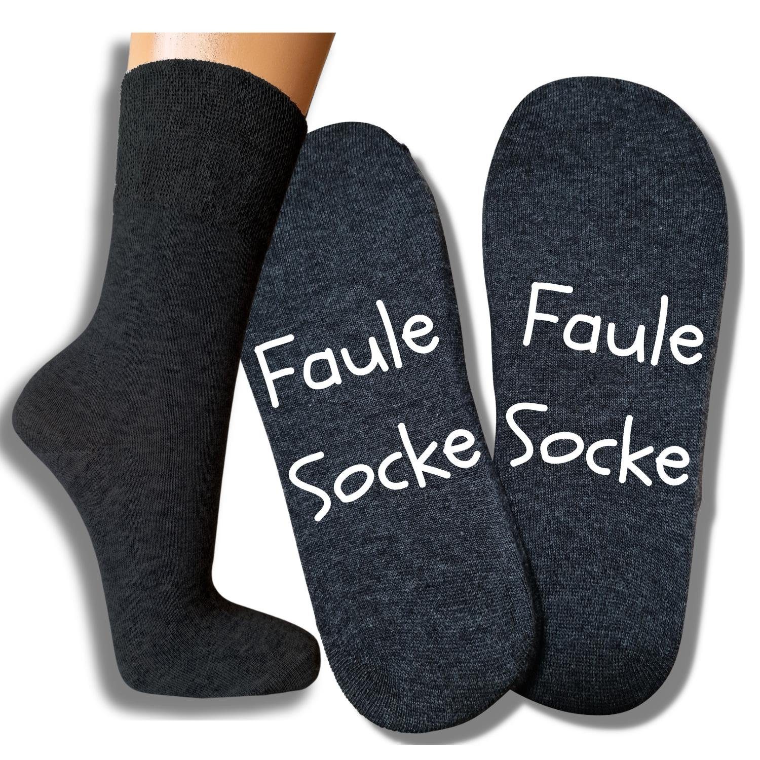 bentini Basicsocken Spruchsocken - Faule Socke (Paar, 1-Paar)