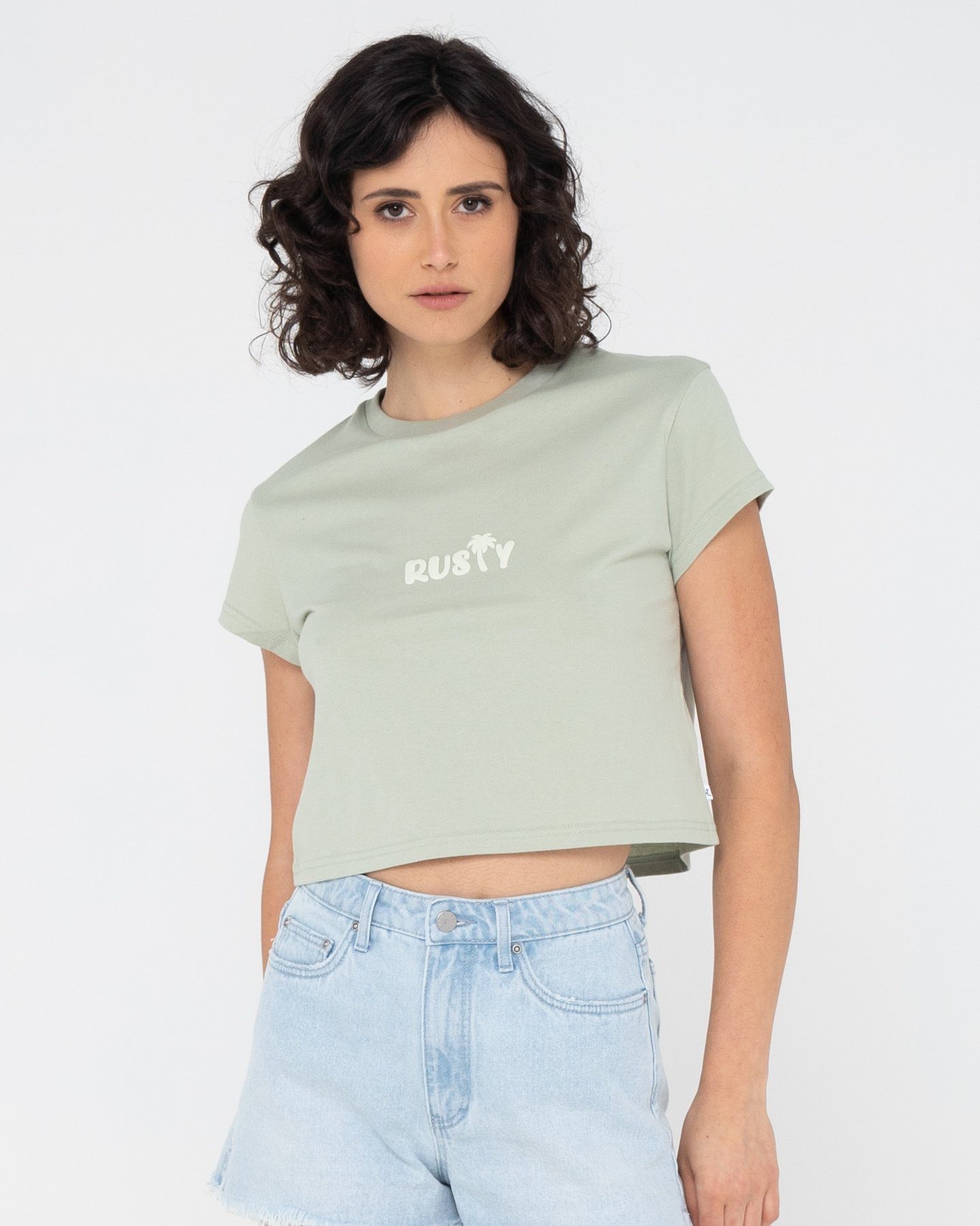Rusty T-Shirt RUSTY PALM CLASSIC SLIM FIT CROP TEE