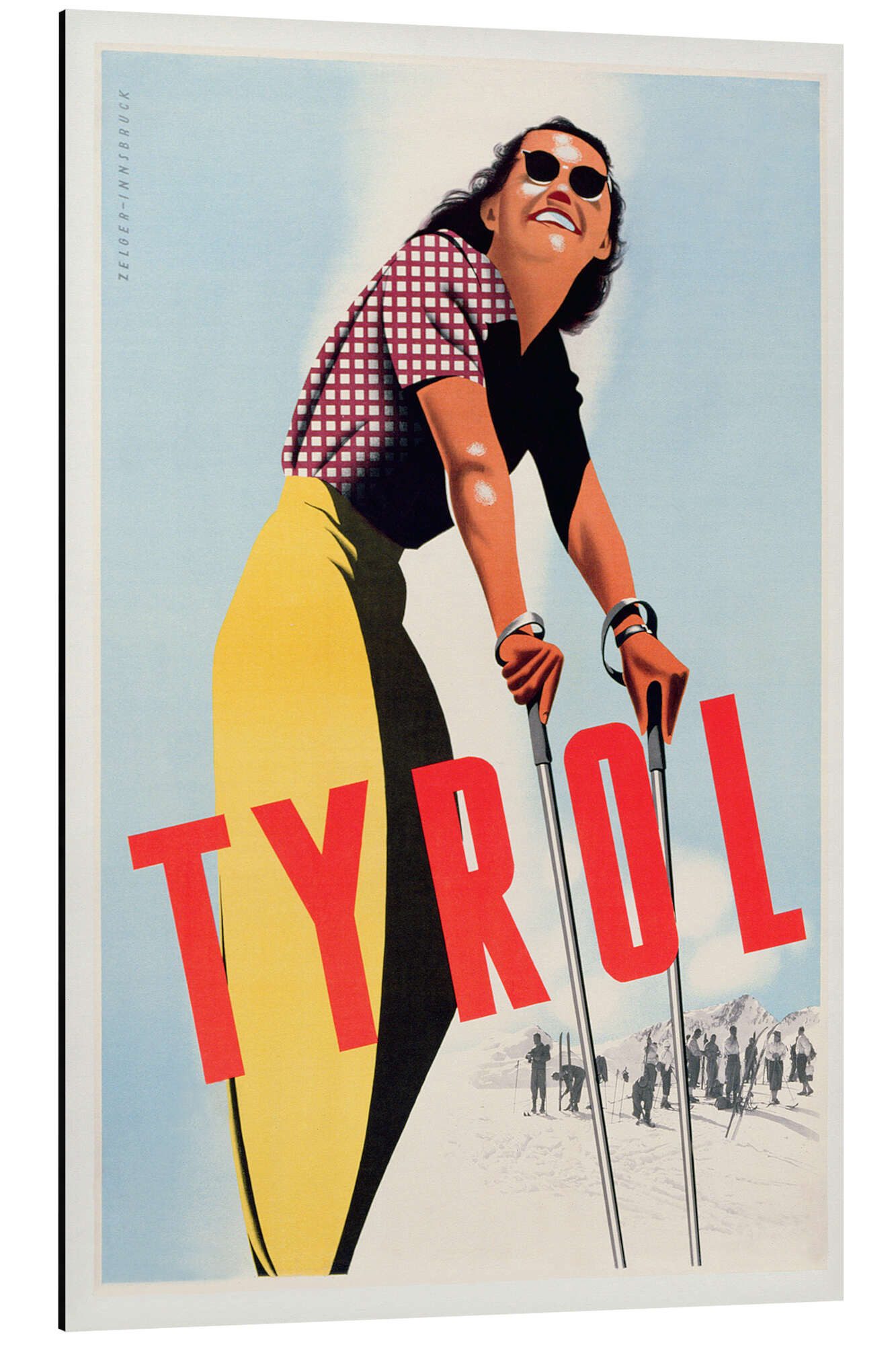 Posterlounge Alu Dibond Druck Vintage Ski Collection Tirol 1937