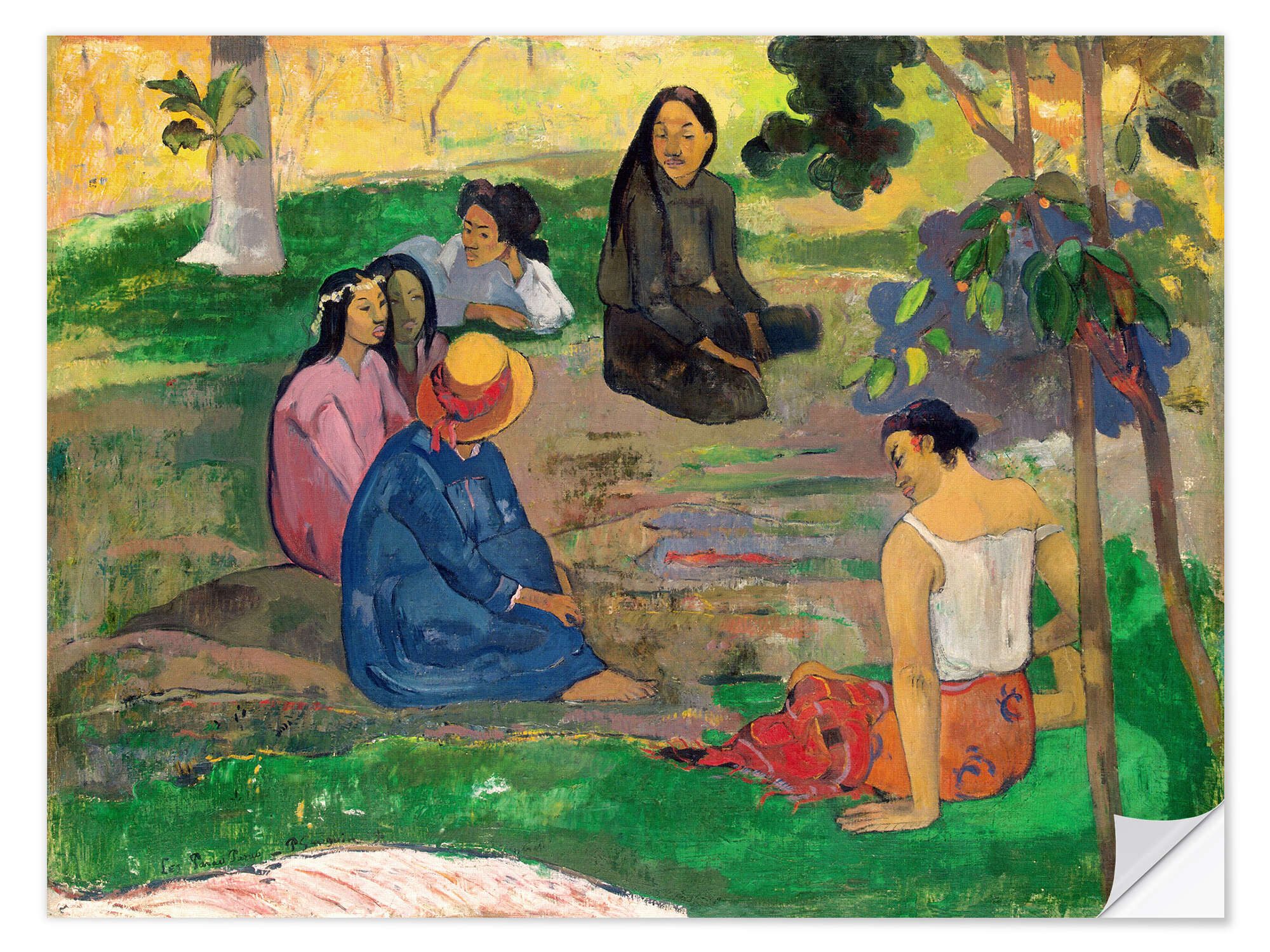 Posterlounge Wandfolie Paul Gauguin Die Unterhaltung Malerei
