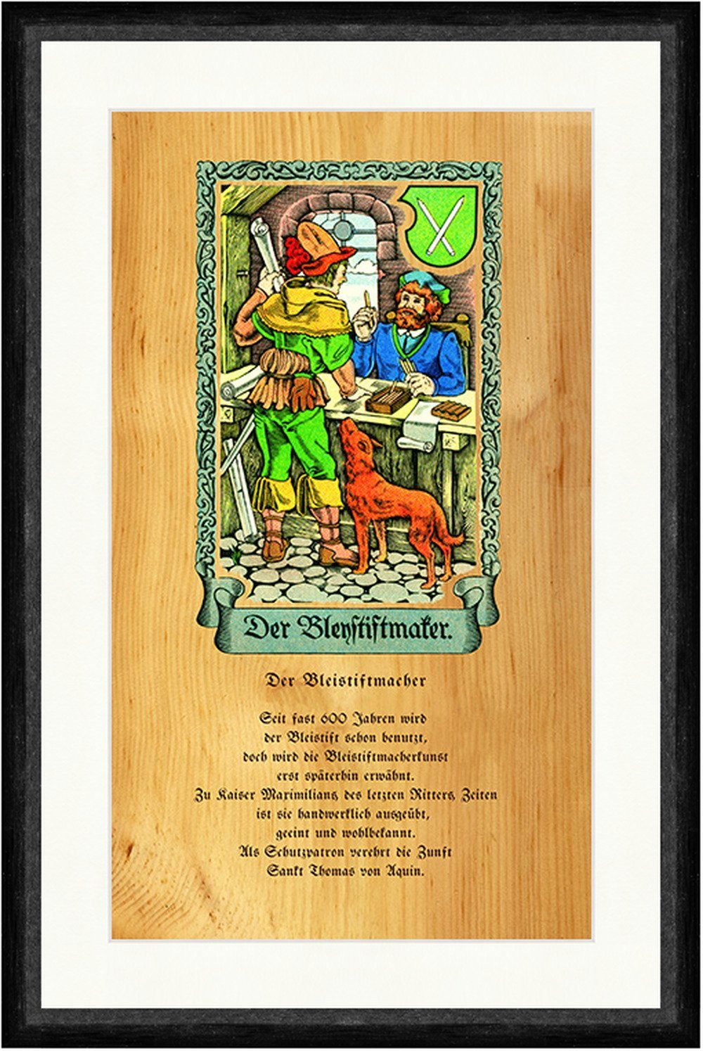 Kunstdruck Der Bleistiftmacher Bleystiftmaker Sankt Thomas von Aquin Faks_Stand 0, (1 St)