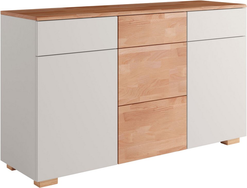Home Affaire Sideboard Citra Teilmassiv Breite 135cmmoderne Grifflose