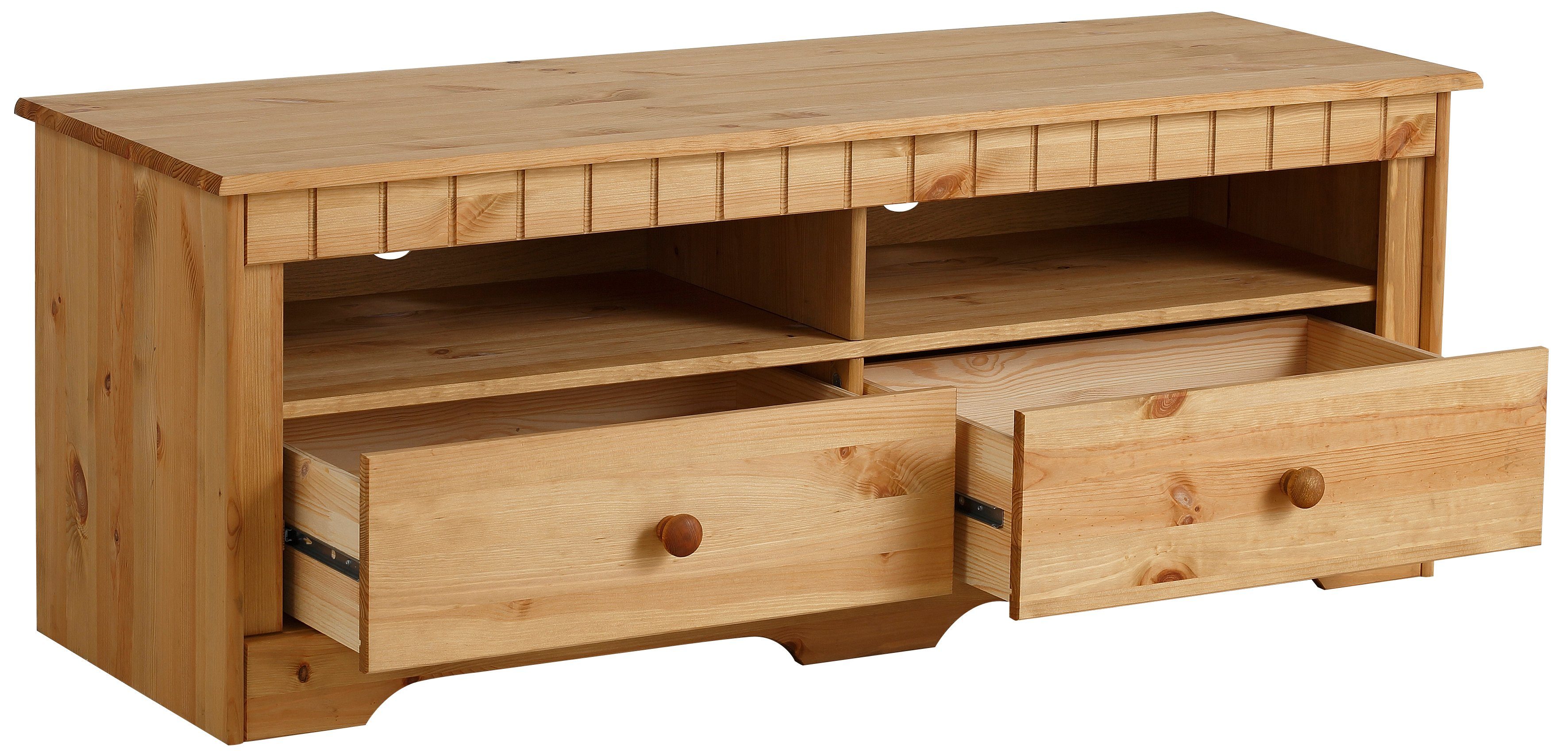 Home Affaire Lowboard Pöhl 120 Cm Breit Aus Massiver Kiefer