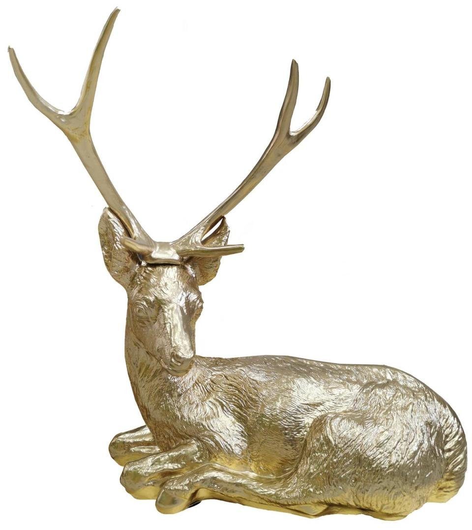 Jvmoebel Dekofigur Goldene Figur Statue Elch Statuen Dekoration Figuren