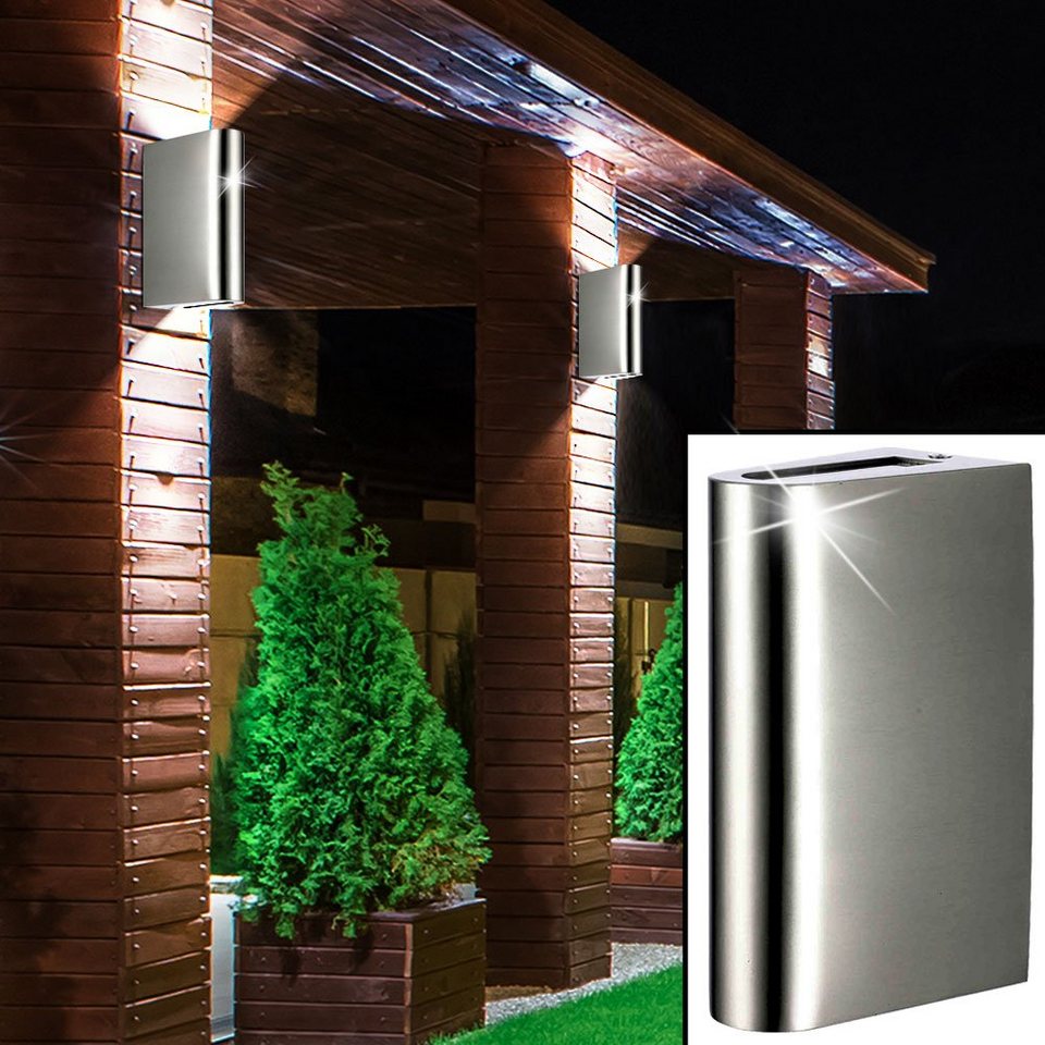 Etc Shop Außen Wandleuchte 2er Set Led Außen Leuchten Wand Lampen