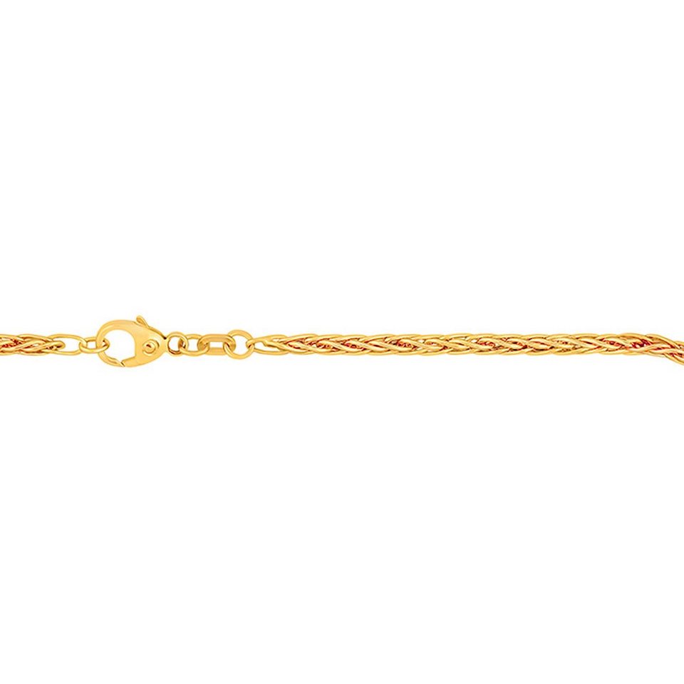 HOPLO Goldarmband Goldkette Zopfkette Länge 19cm - Breite 2,1mm - 585 ... HOPLO Goldarmband Goldkette Zopfkette Länge 19cm - Breite 2,1mm - 585 ...