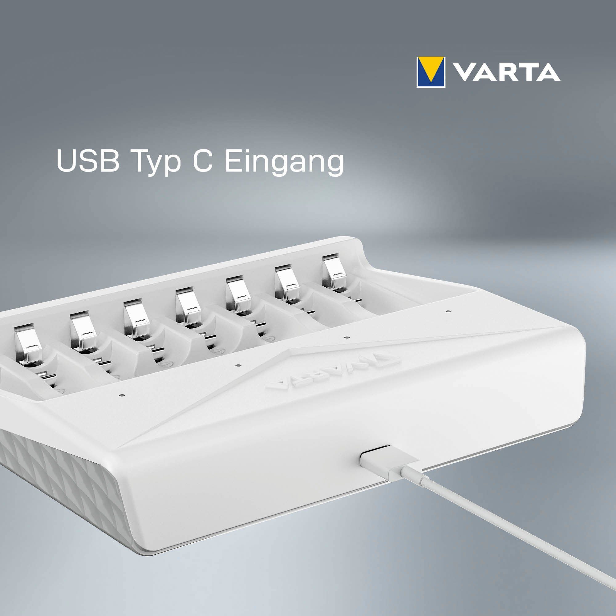 VARTA Multi Charger Batterie-Ladegerät (1-tlg), 8-Schacht-Ladegerät für ...