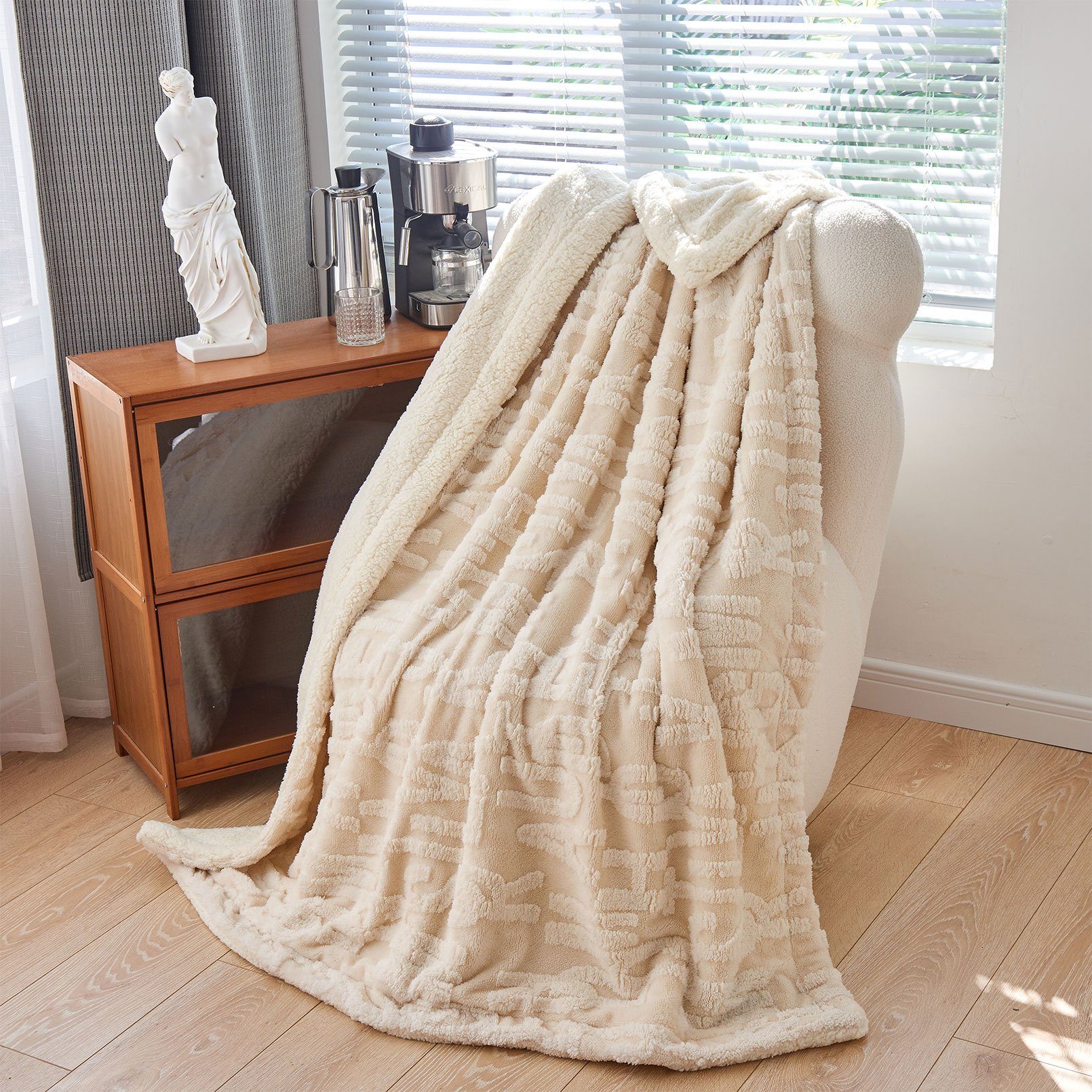 Wohndecke »MT09«, KEAYOO, Sherpa Fleece Warm Decke Kuscheldecken für ...